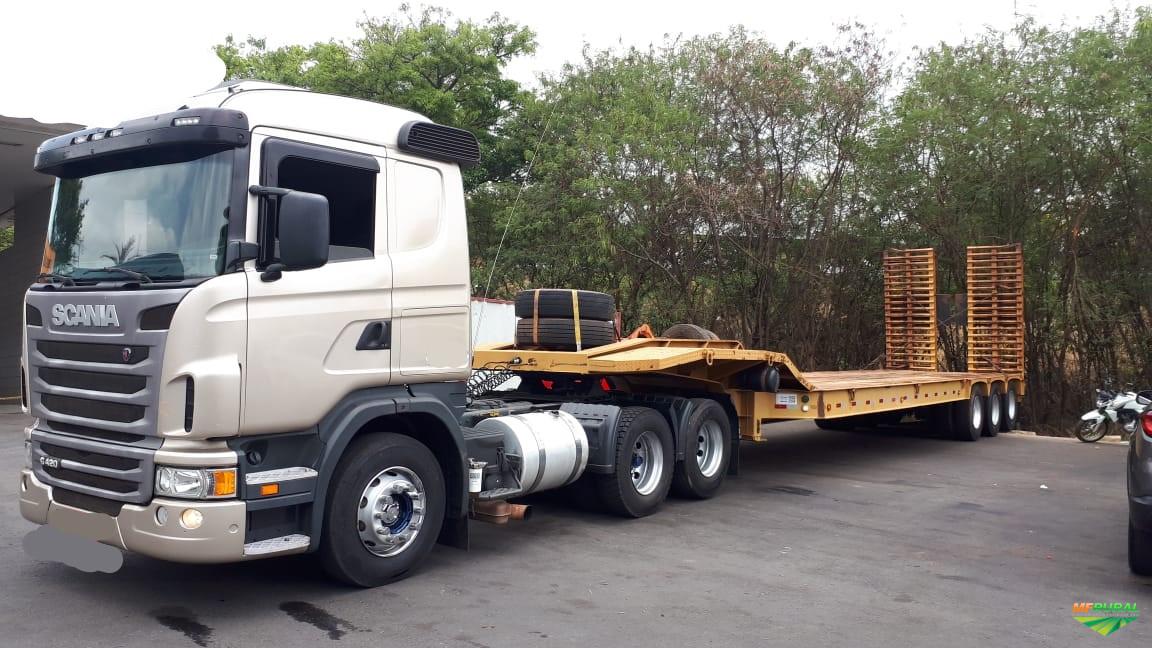 Prancha br Carretas, Modelo 03 Eixos Reta, Ano de Fabricação 410065