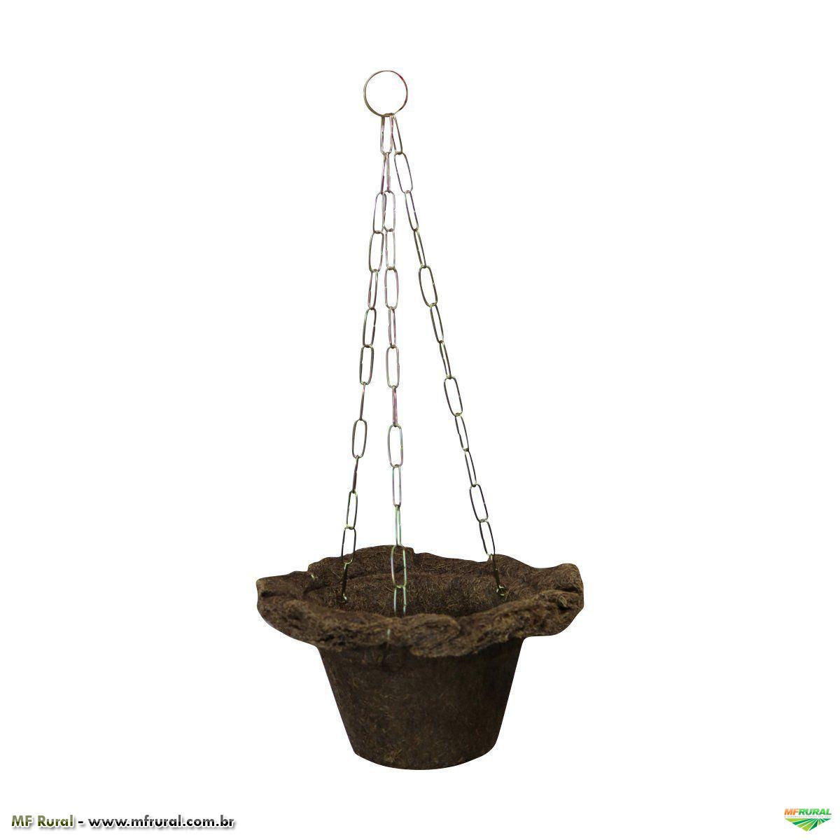 Vaso de Fibra de Coco Virola Nº 12 Com Corrente - Coquim em 314121