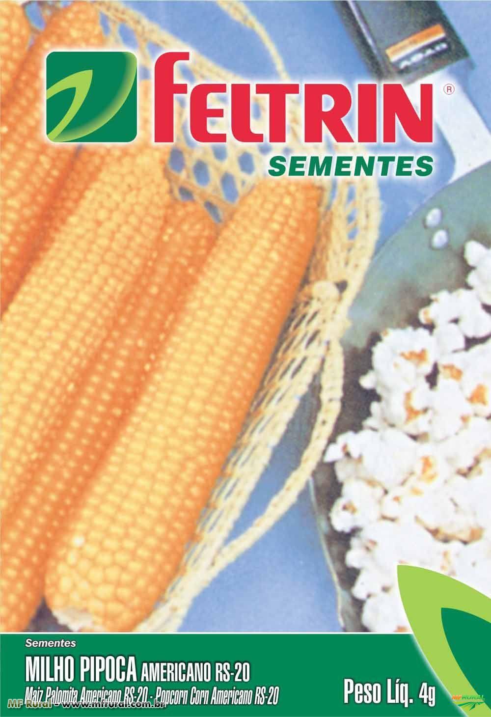 Sementes de Milho Pipoca Americano Rs20 4G - Feltrin Linha 357002