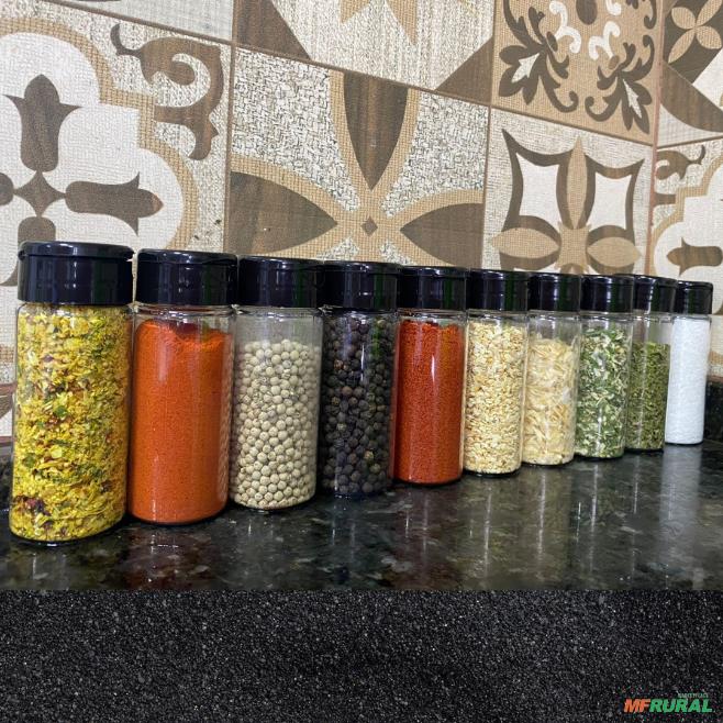 Potes Para Tempero de Plástico Transparente 100Ml em Santo 626988