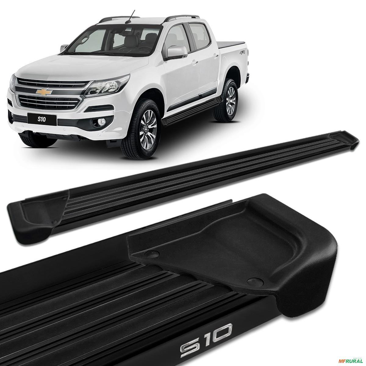 Estribo Lateral S10 cd 2012 A 2023 Aluminio Preto A1 em 594073