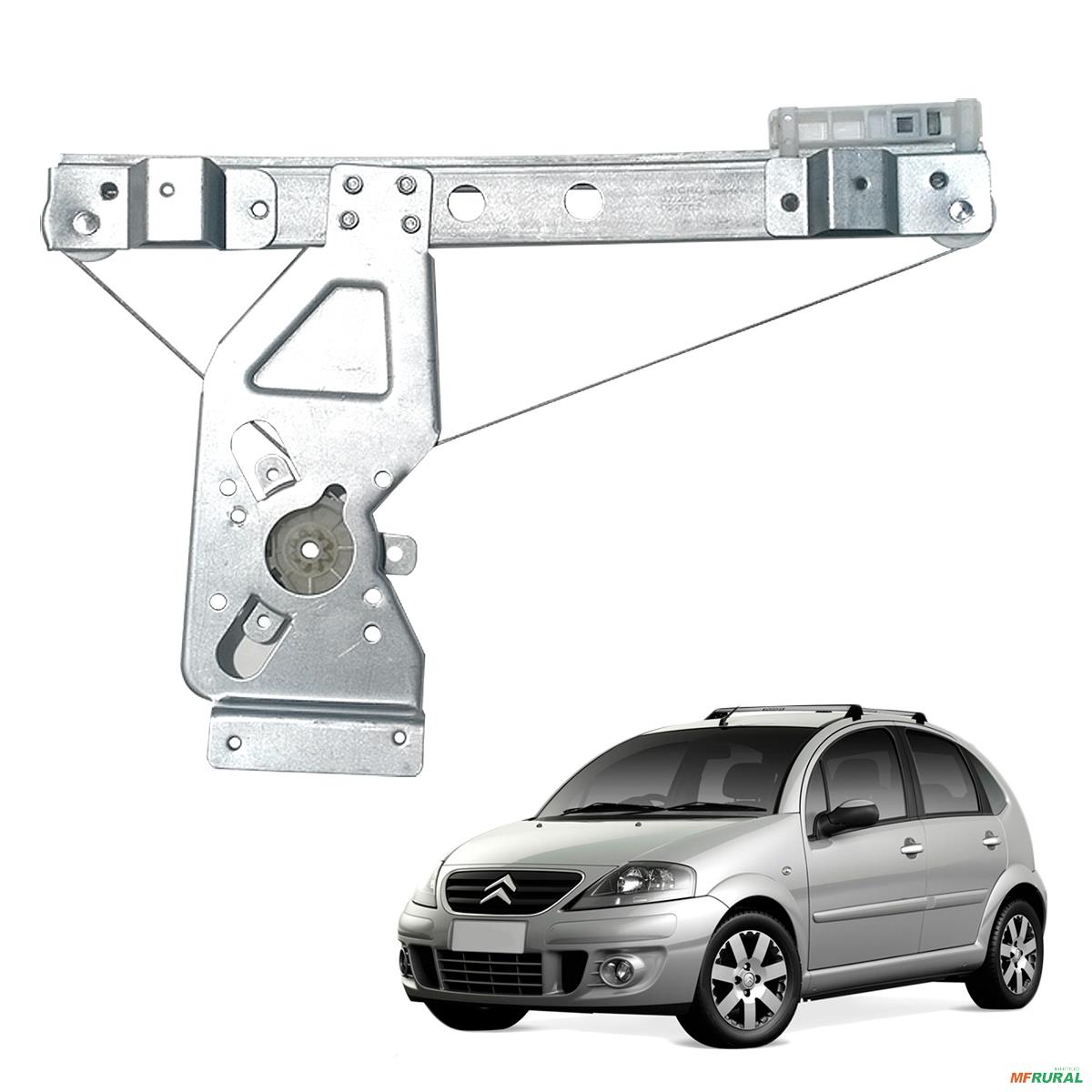 Máquina Vidro Elétrico Citroen C3 2002 A 2016 Traseiro Direito 594550