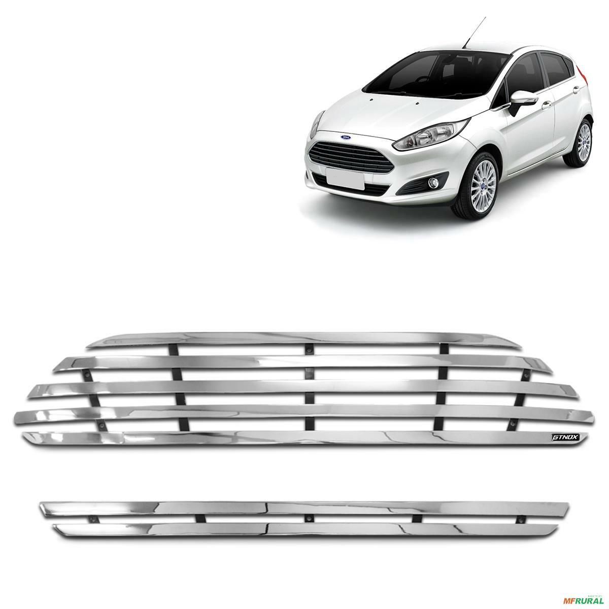 Sobre Grade New Fiesta 2014 A 2017 Aço Inox Cromada Maxx em 594769