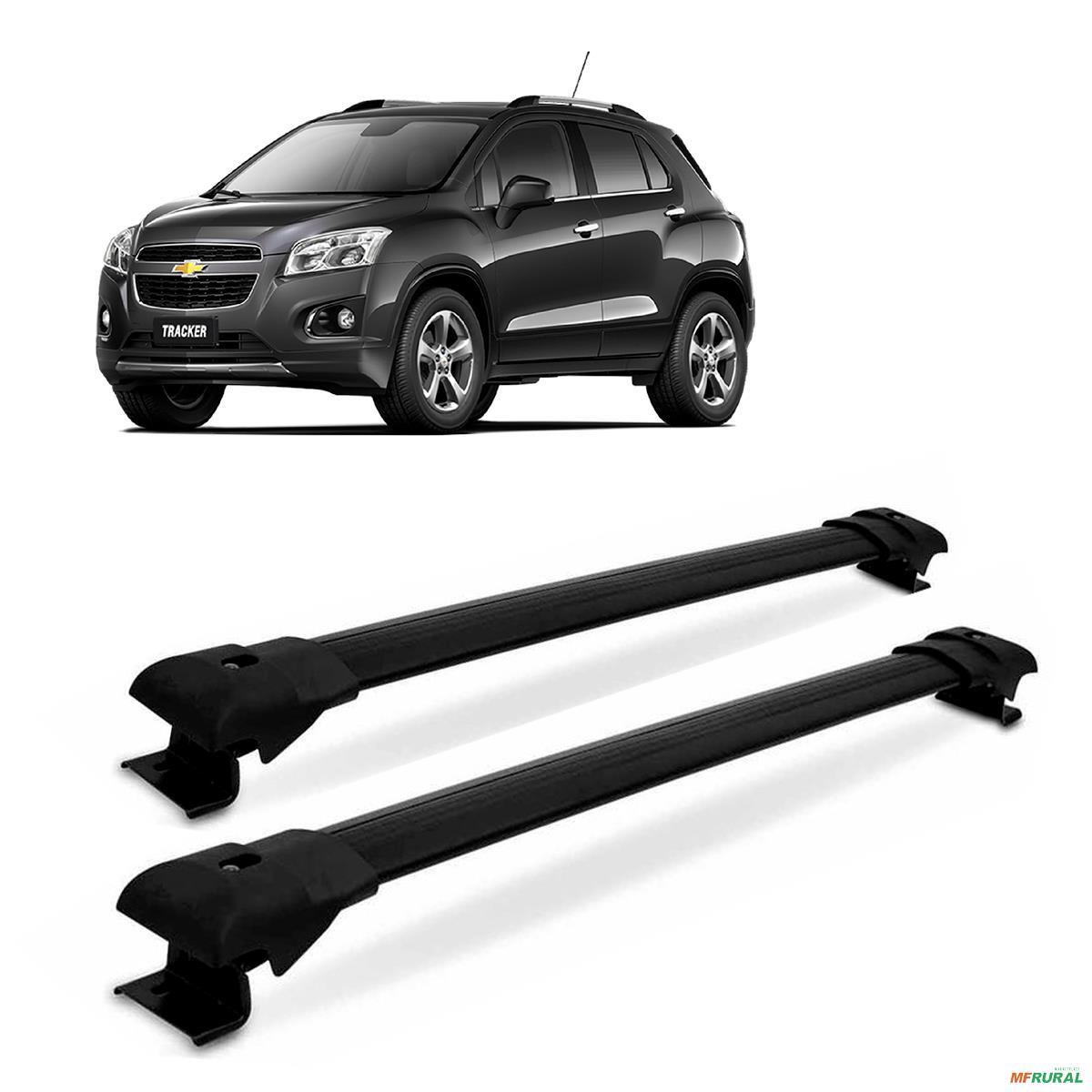 Rack de Teto Travessa Tracker 2017 A 2019 Larga Aluminio Preto 595332