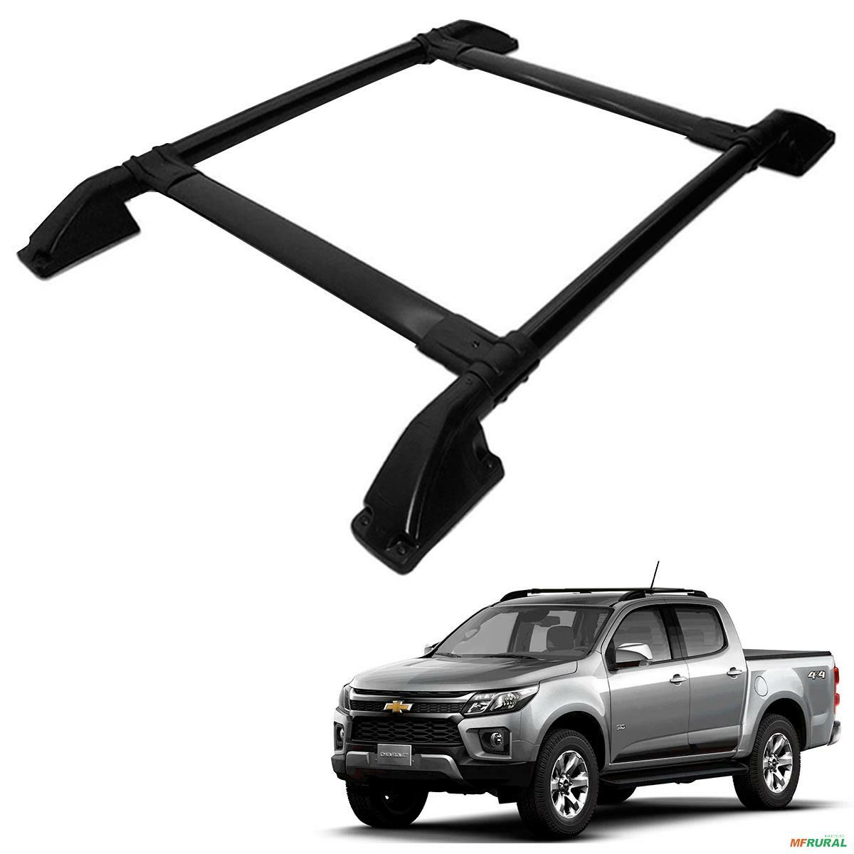 Rack de Teto Bagageiro S10 2012 A 2023 Tubolar Preto em 595366