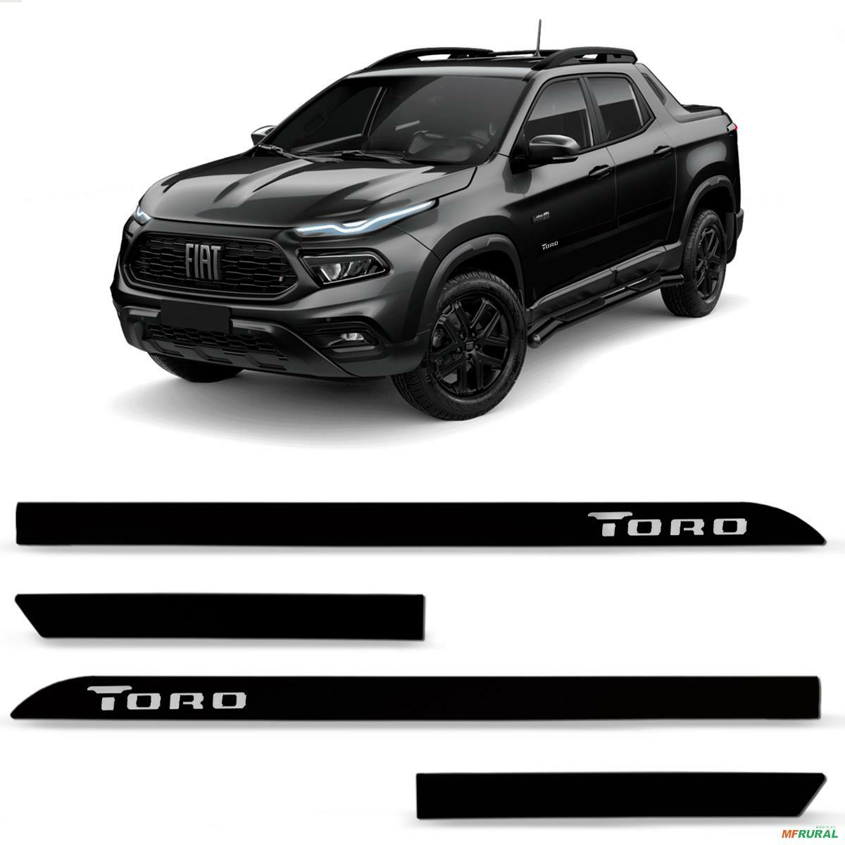 Friso Lateral Fiat Toro 2016 A 2023 Preto Shadow Alto Relevo em 596007