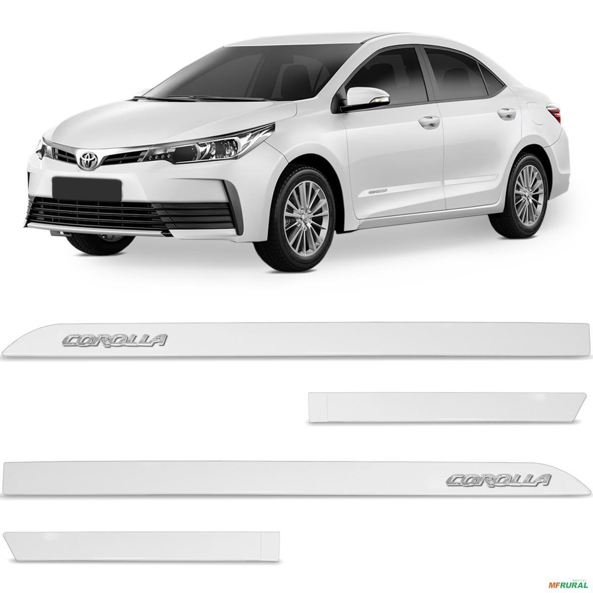 Friso Lateral Corolla 2008 A 2023 Branco Polar Alto Relevo em 596157