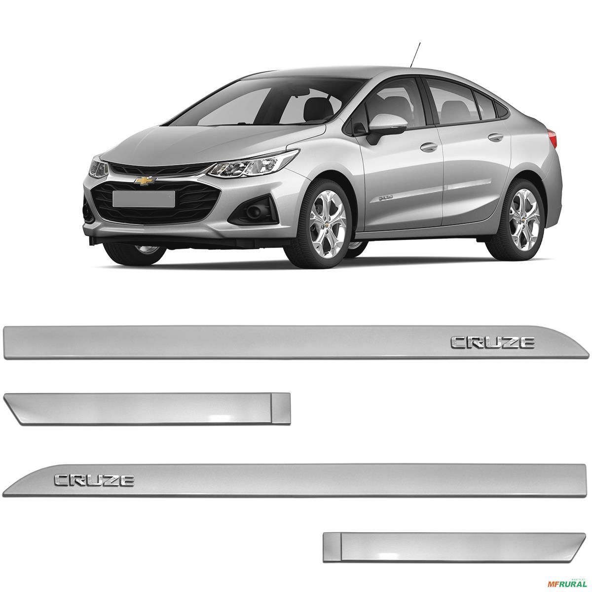 Jogo de Friso Lateral Cruze 2012 A 2023 Prata Polaris Alto 596586