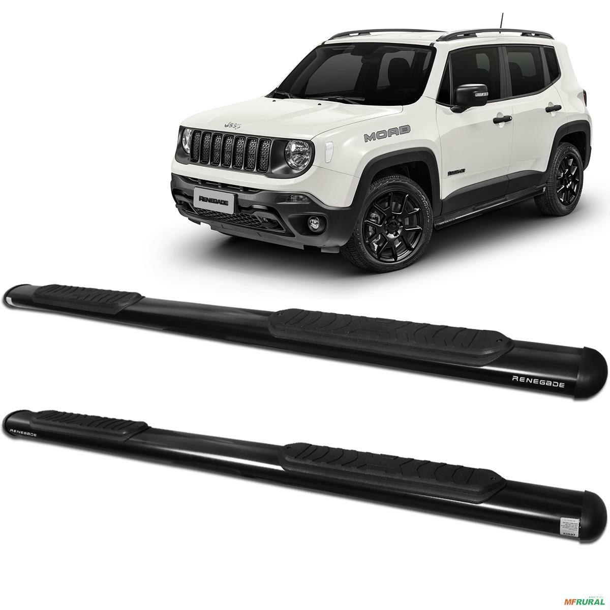 Estribo Lateral Jeep Renegade 2015 A 2023 Oblongo Preto em 601701