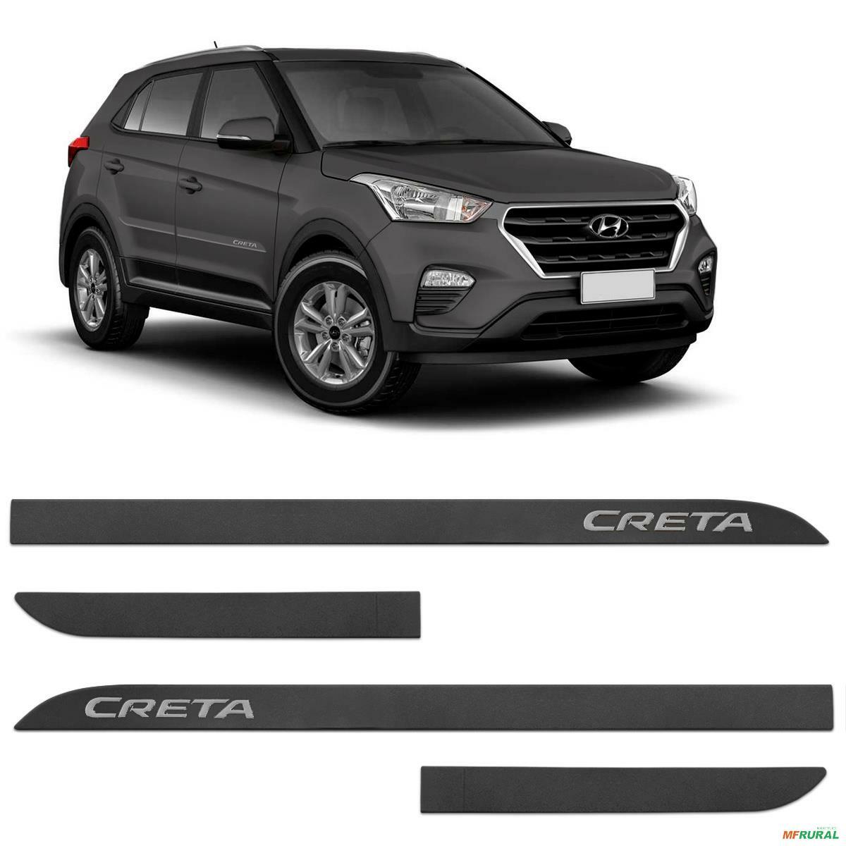 Friso Lateral Creta 2017 A 2023 Cinza Titanium Alto Relevo em 602364