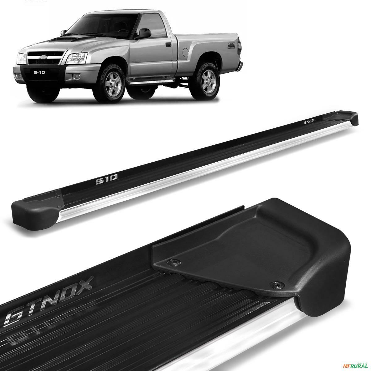 Estribo Lateral S10 cs 1995 A 2011 Alumínio Preto A4 em 604079