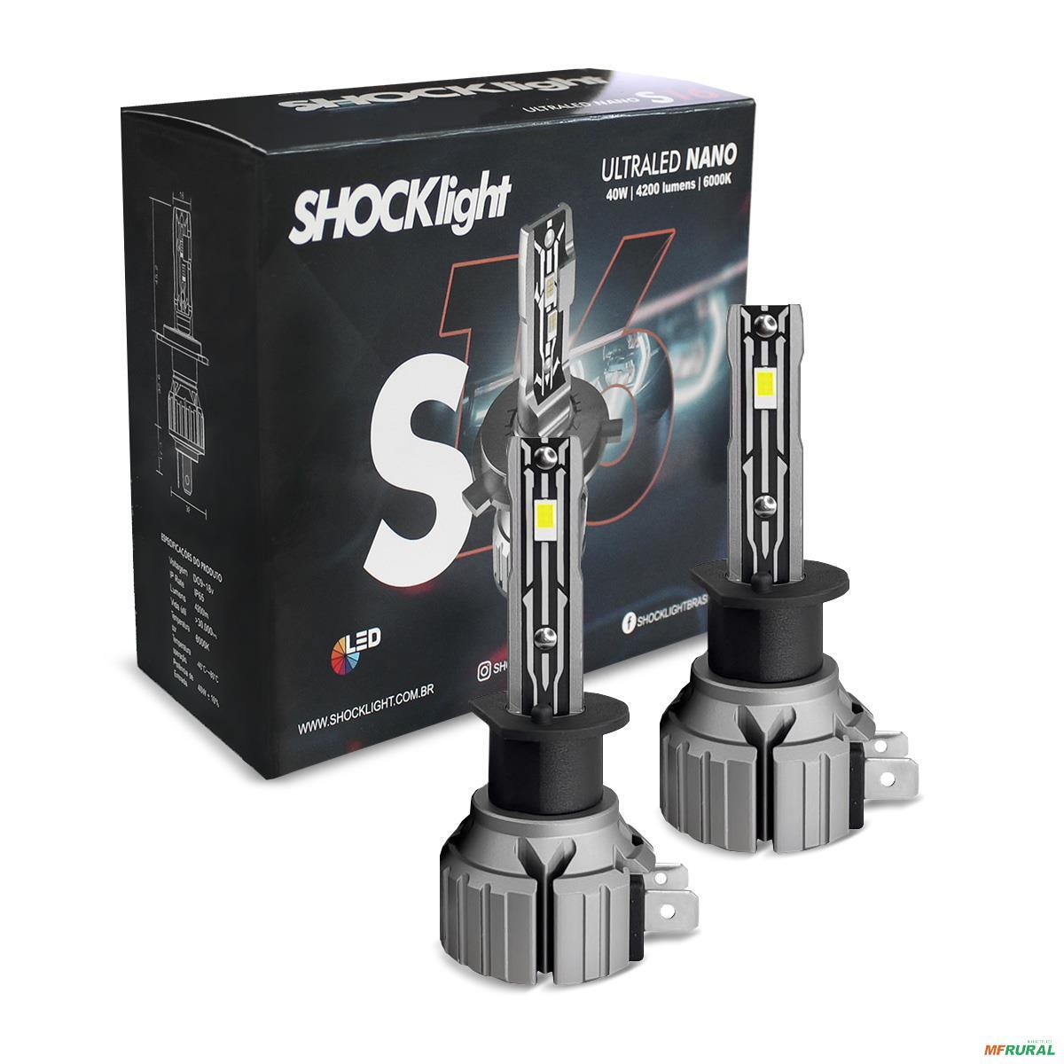 Kit Lâmpadas Ultra Led H1 S16 Nano 6000K 4200 Lumens 40W em 608511