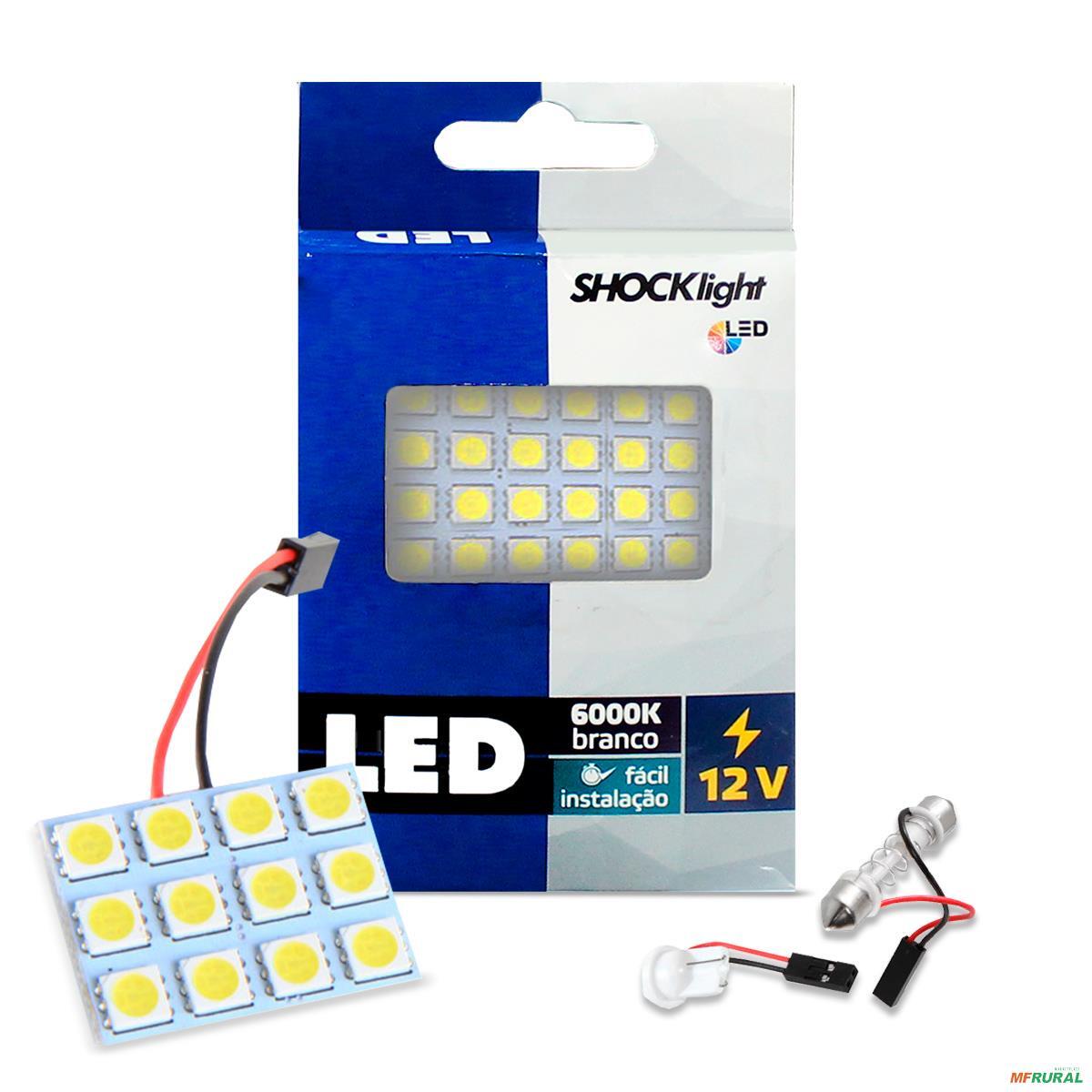 Placa de Led Pcb T10 12 Led 6000K Smd 5050 12V Com Canbus 671889