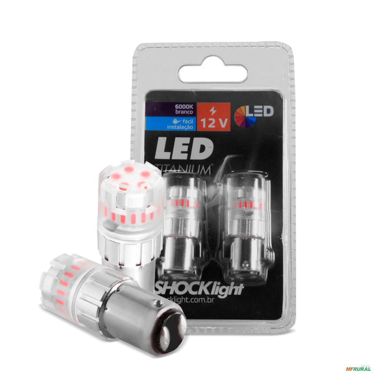 Kit Lâmpadas Led Vermelha 1157 6/9 Titanium 23 Smd-4014/3030 2 674879