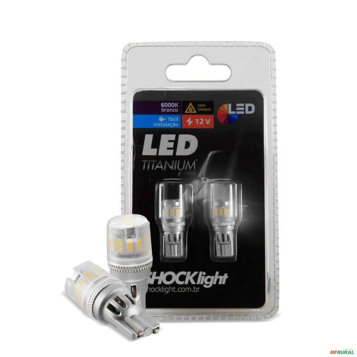 Par Lâmpada Led Branca Esmagada T10 13 Smd-4014 Retrofit 6000K 674892
