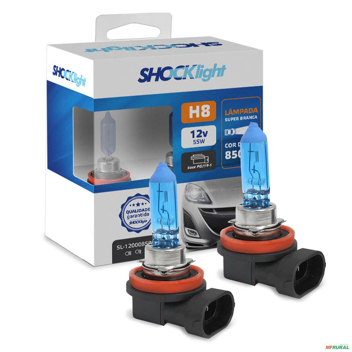 Kit Lâmpadas Halogena Super Branca H8 35W Pgj19-1 8500K 675155