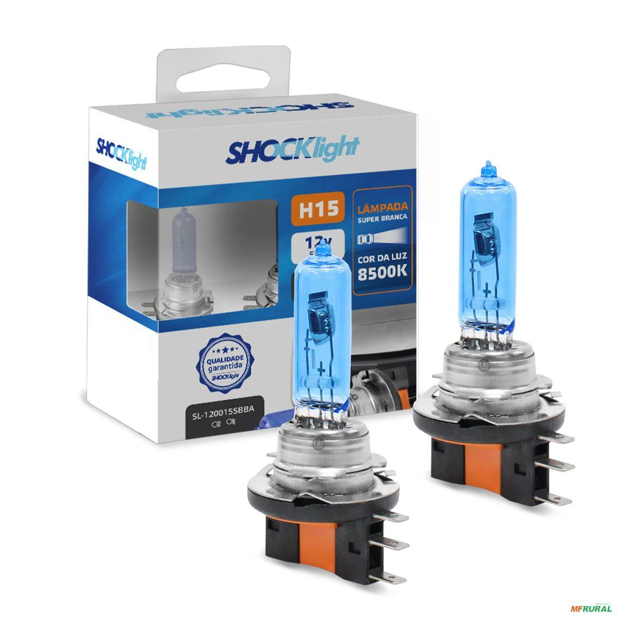 Kit Lâmpadas Halogena Super Branca H15 15/55W Pgj23t-1 8500K 675161