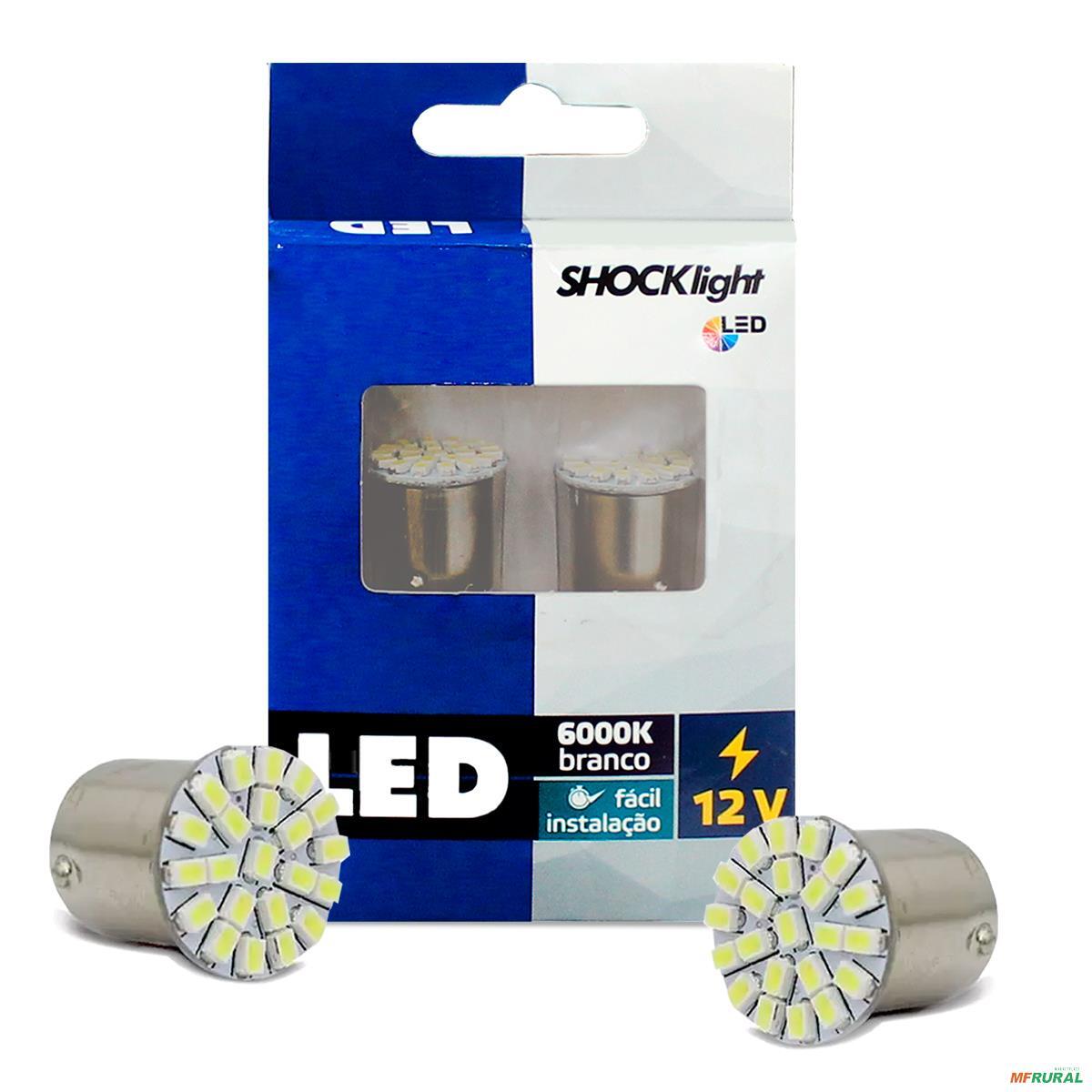 Kit Lâmpadas Led 1157 Titanium 22 Smd-1206 2 Polo 12V Shocklight 675173