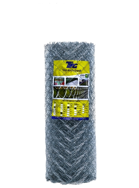 Tela Trançada Galvanizada - Malha 6Cm Fio Bwg 14 (2.10Mm) 25M X 667390
