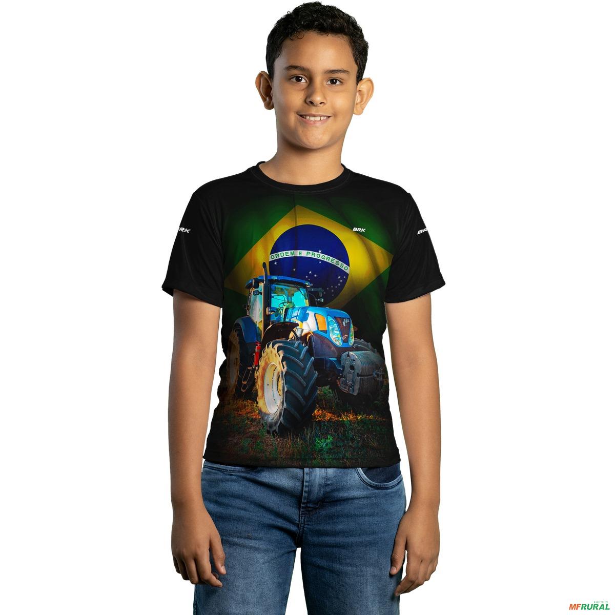 Camiseta Agro Brk Trator Holland Brasil Com Uv50 - Gênero: 682800