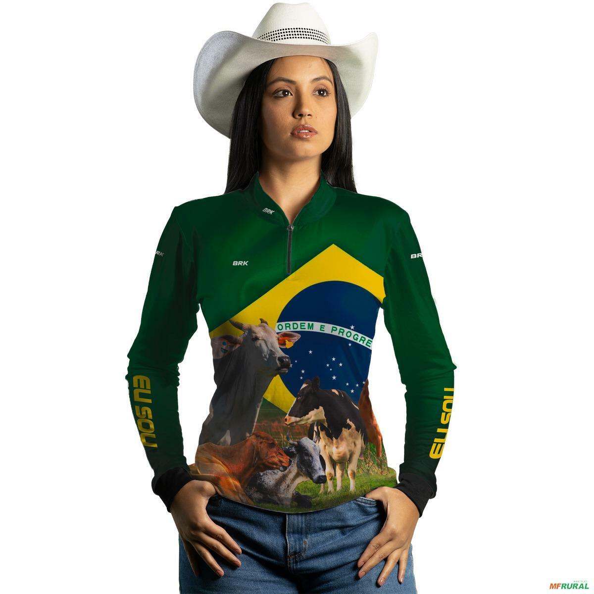 Camisa Agro Brk Brasil Agro 2 Com Uv50 - Gênero: Feminino 684553
