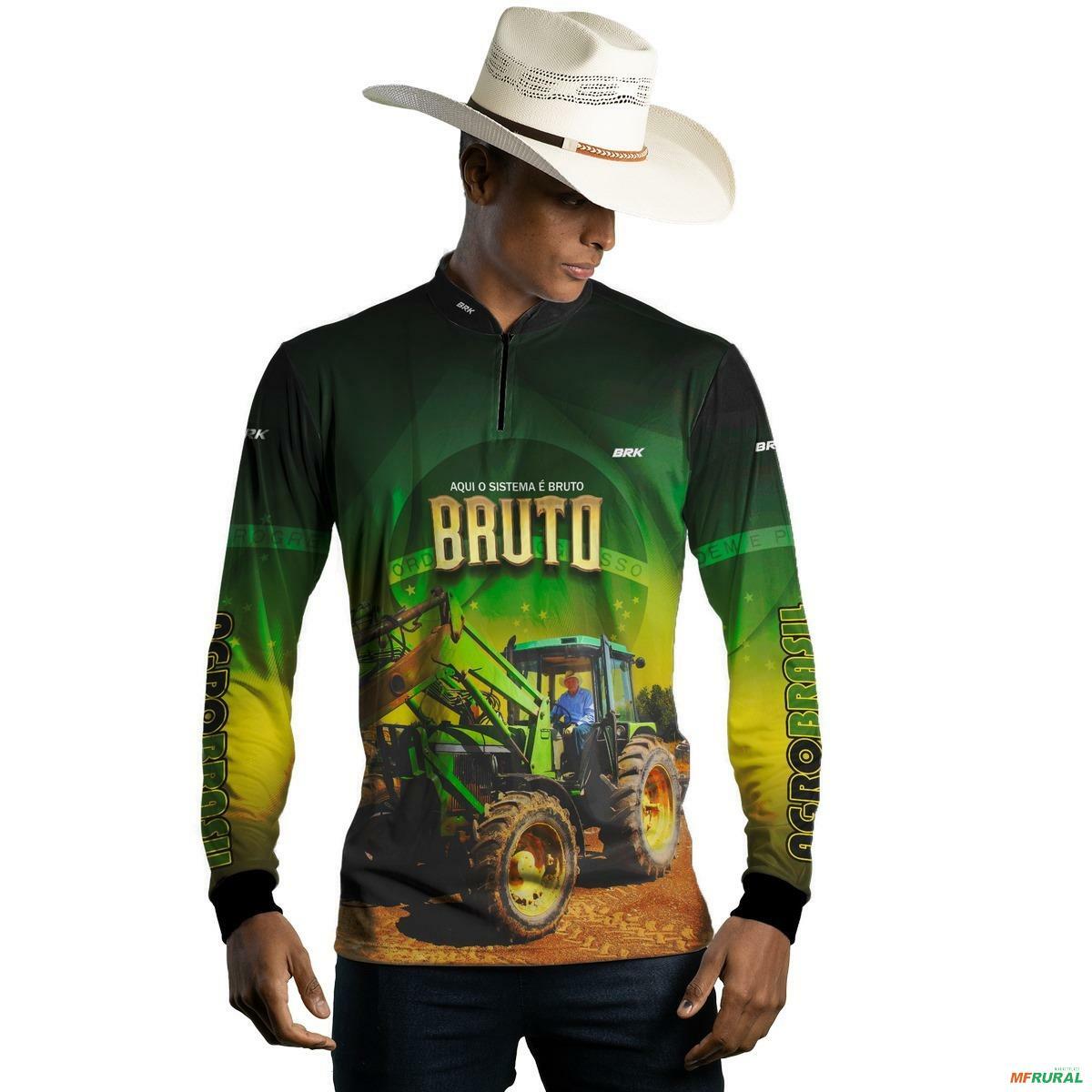 Camisa Agro Brk Sistema Bruto Com Uv50 - Tamanho: G em 694891