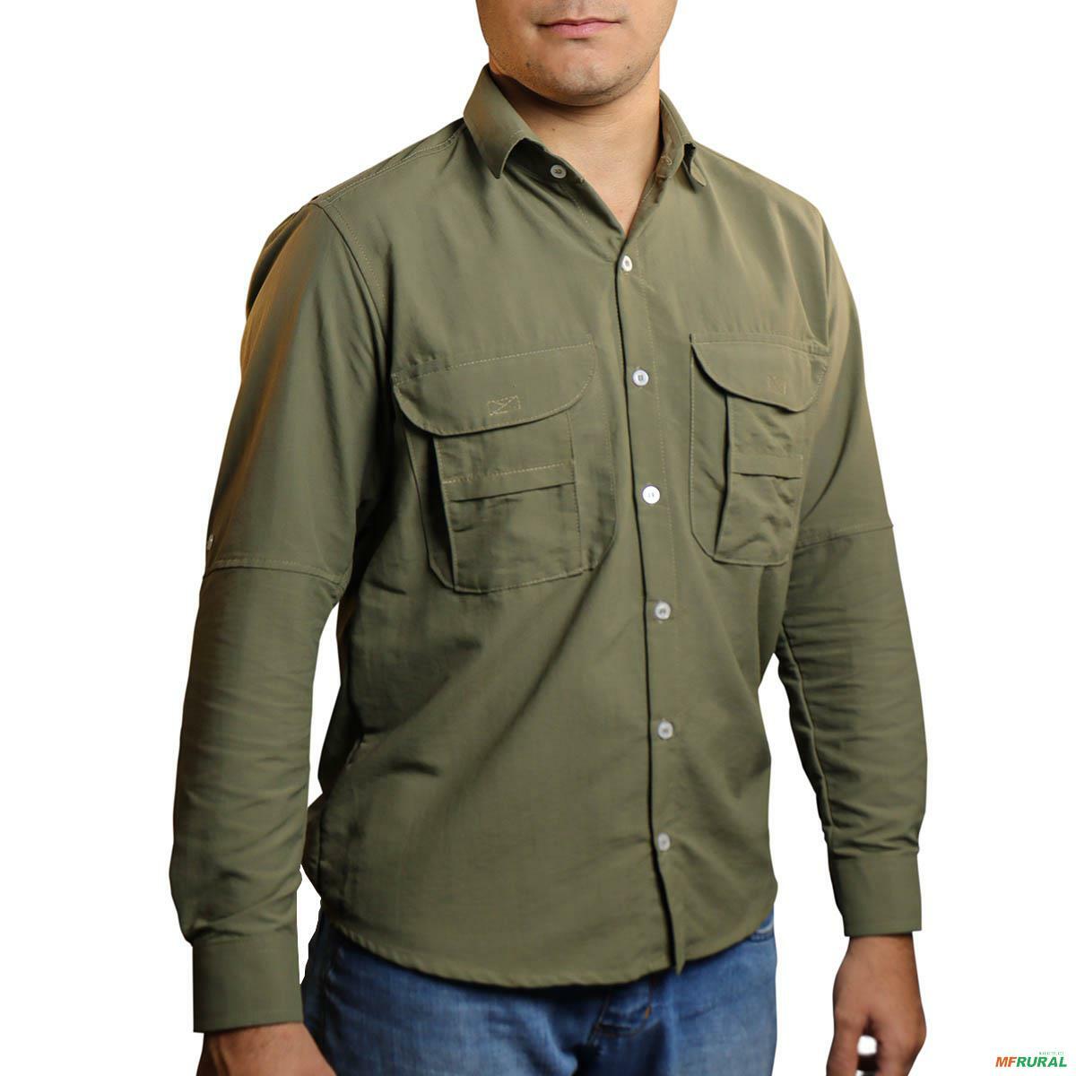 Camisa Work Brk Com Proteção Uv50+ - Caqui - Gênero: Masculino 785977