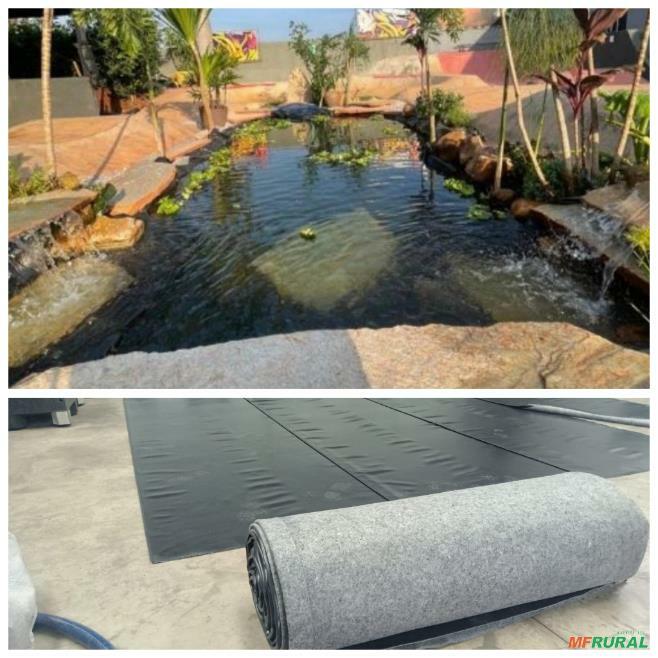 Geomanta Pvc 1,0 mm Preta Com Tecido Poliéster Para 775257