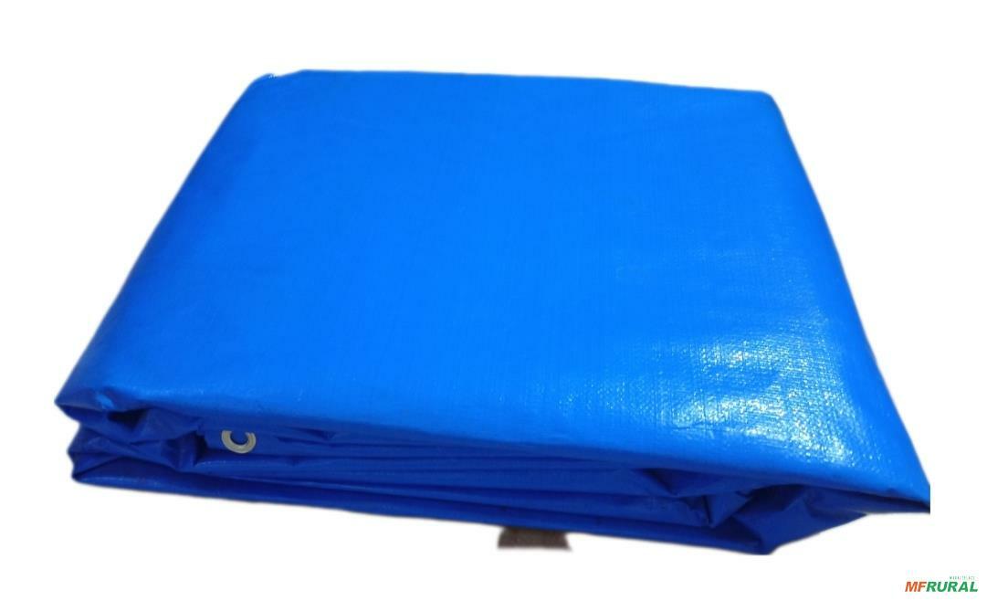 Lona Impermeável Azul 300 Micras C/ Ilhós Para Proteção de 788085