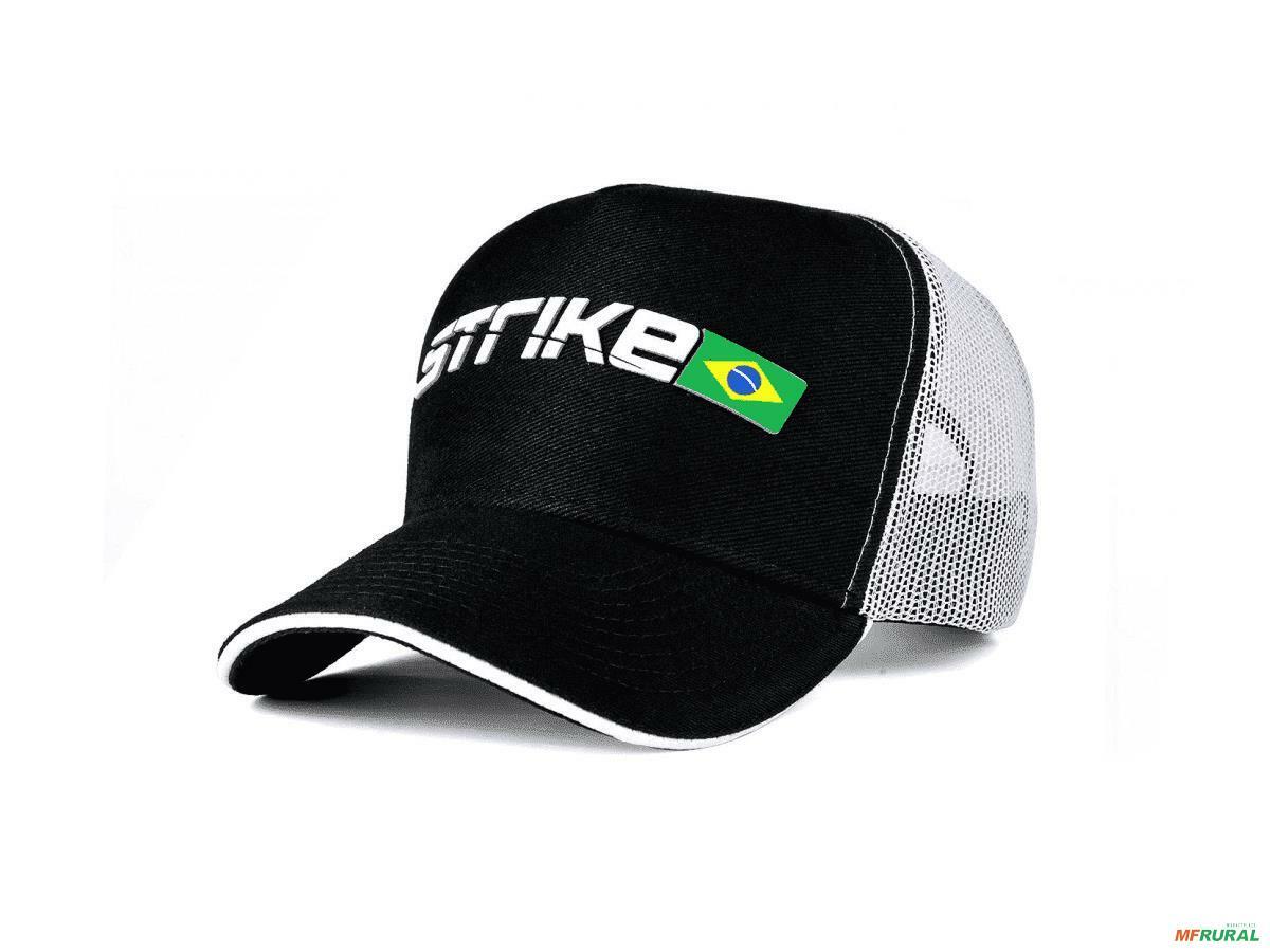 Boné Tradicional Preto C/ Branco Strike Brasil em Ponta Porã MS 698492