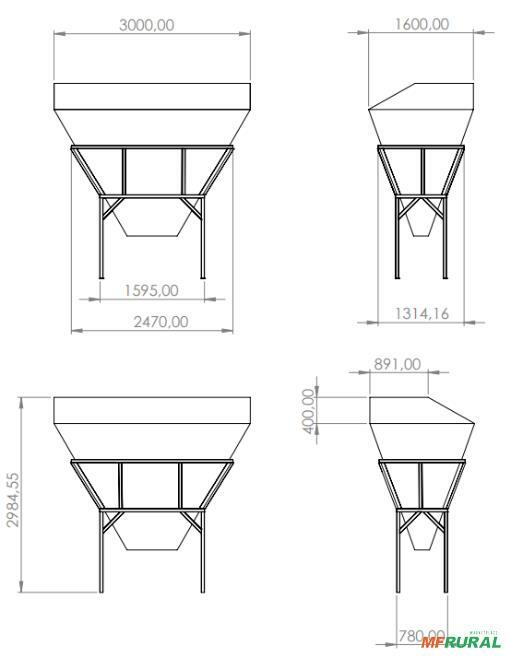 Silo Moega 2M³ Aço Carbono em Barueri SP à venda. Compre direto 685986