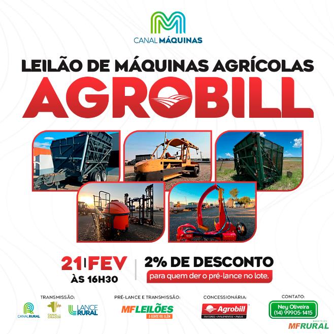 Leilão de Máquinas Agrícolas Agrobill em Saltinho SP à venda. 854330