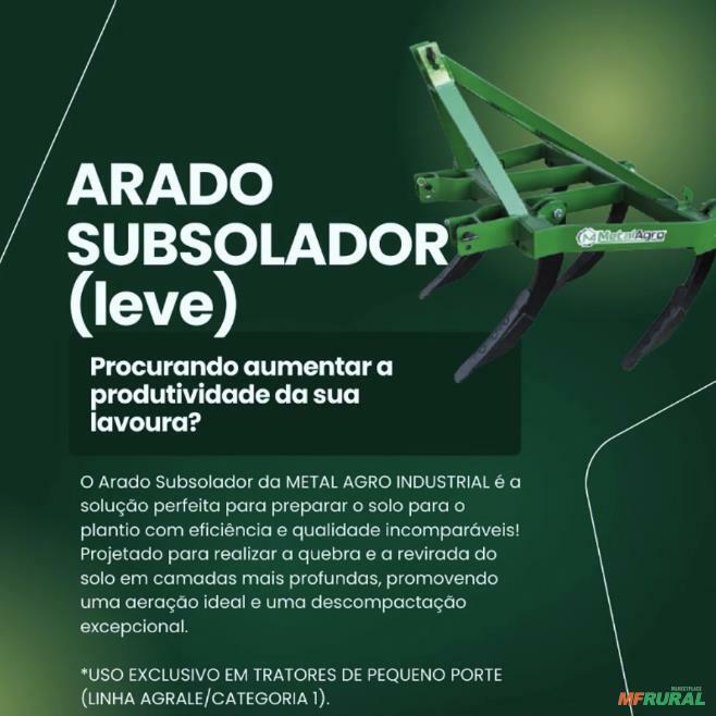 Arado Subsolador Leve 5 Hastes em Passo do Sobrado RS à venda. 809390