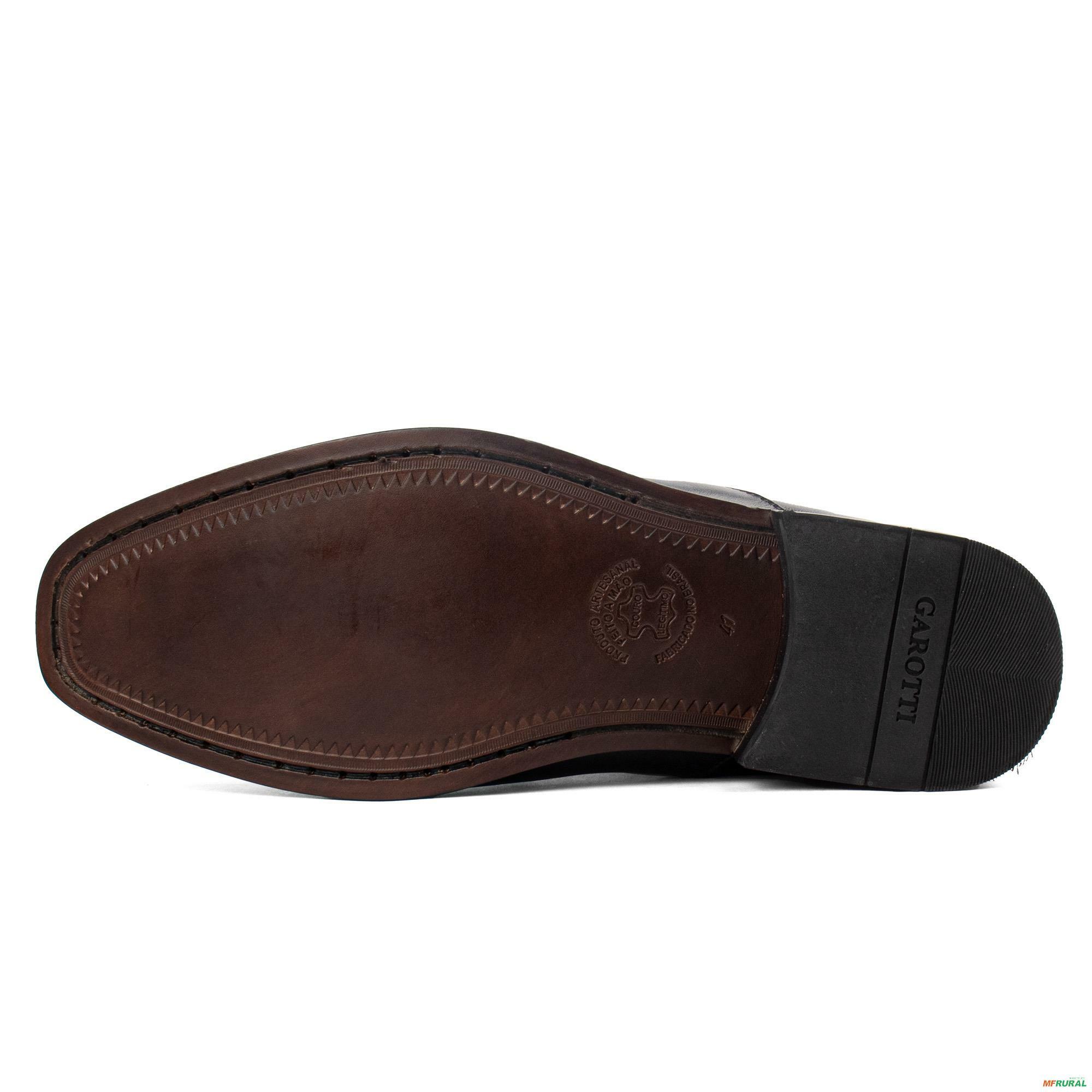 Botina Masculina Social Garotti Couro Pelica Preto - 1342 - 814132