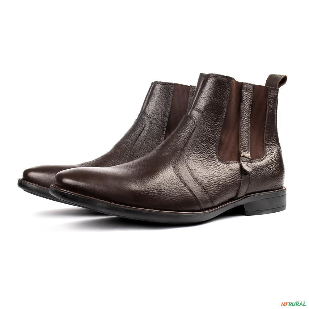 Botina Masculina Garotti Conforto em Couro Floater Café - 1335 - 814239