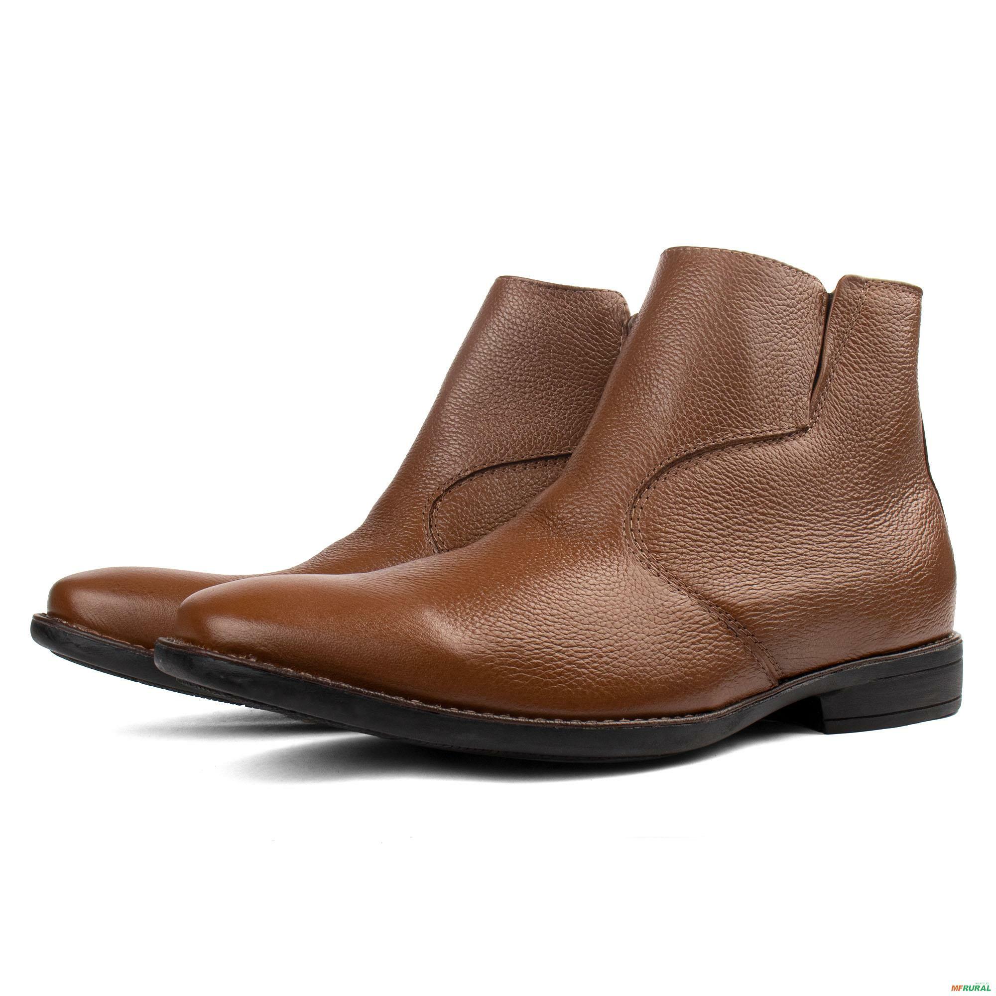 Botina Masculina Garotti Conforto em Couro Floater Conhaque - 814257