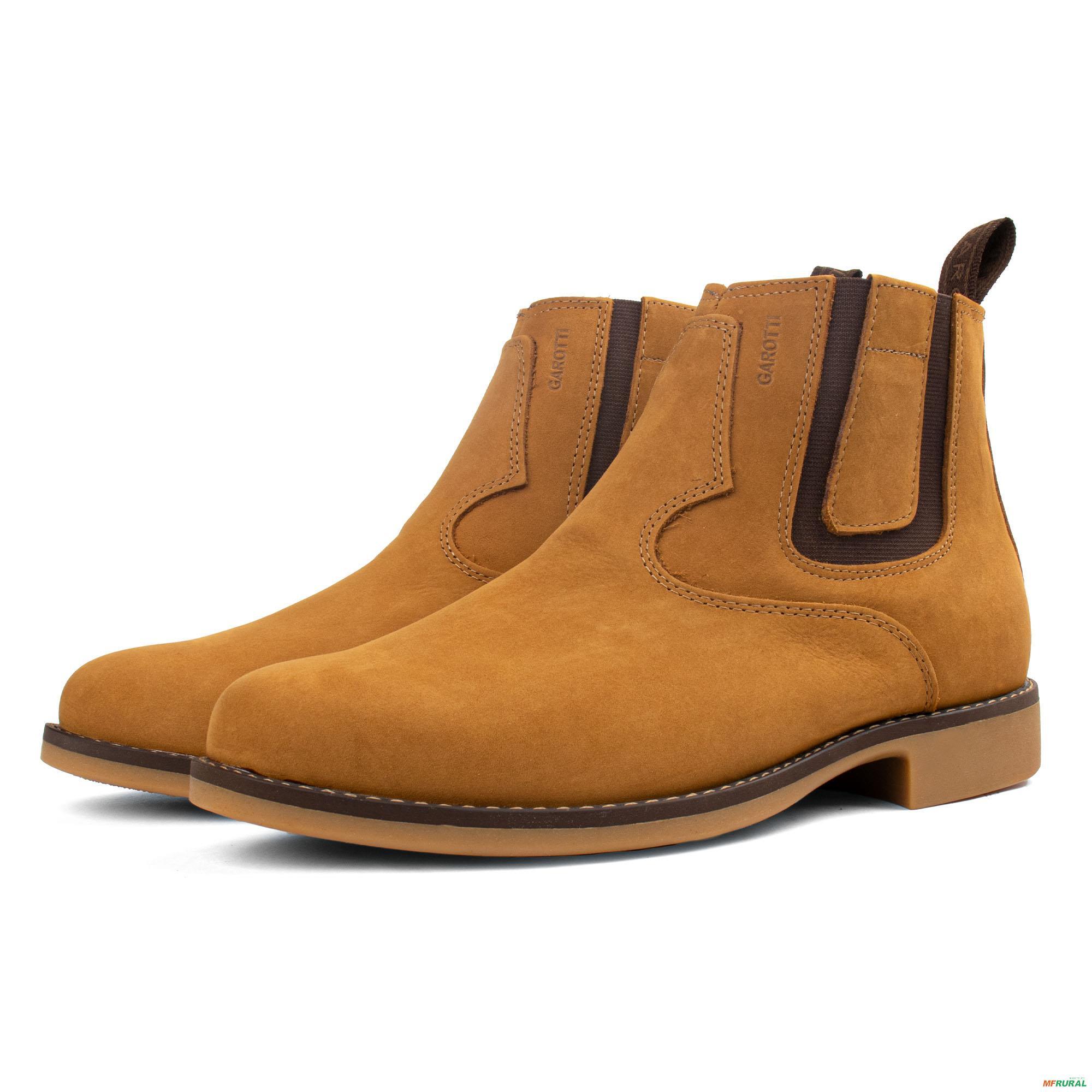 Botina Masculina Garotti em Couro Nobuck Com Acabamento Lar 814405