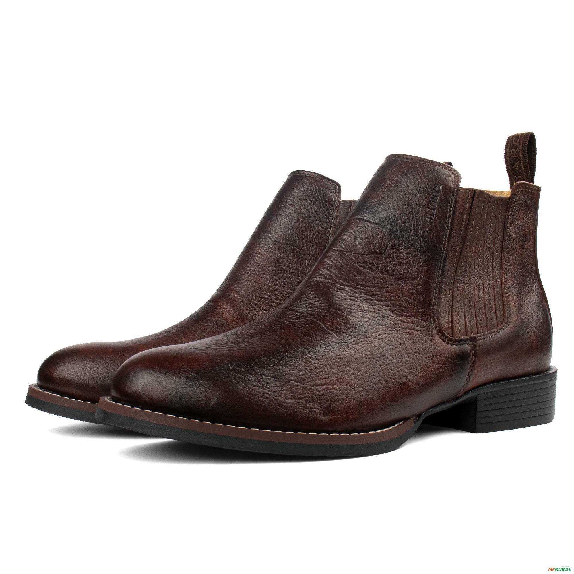Botina Masculina Garotti Country em Couro Vitelo Pinhão - 1642 - 814557