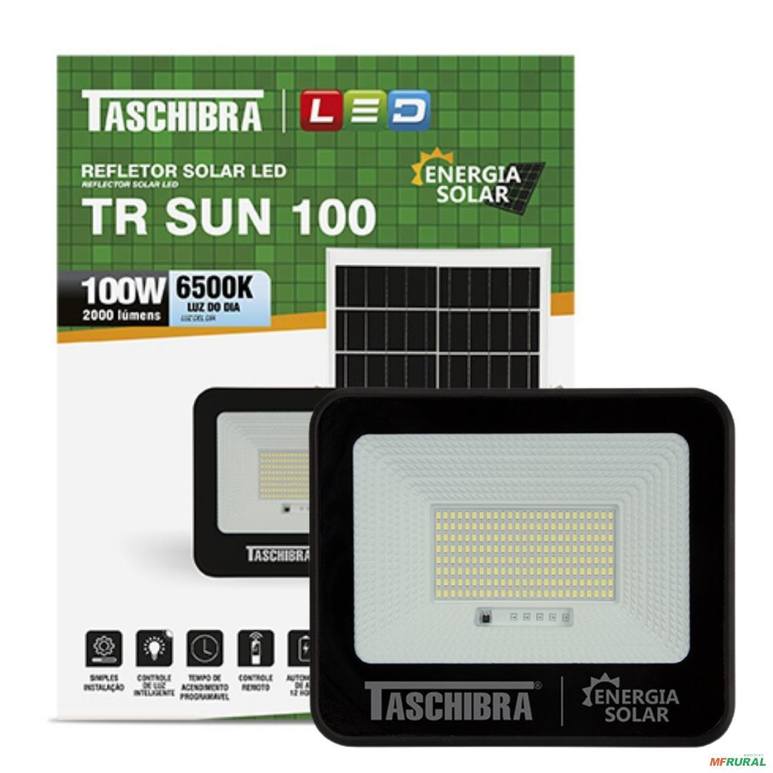 Refletor Led Solar tr Sun 100W 6500K Preto Taschibra em 817634