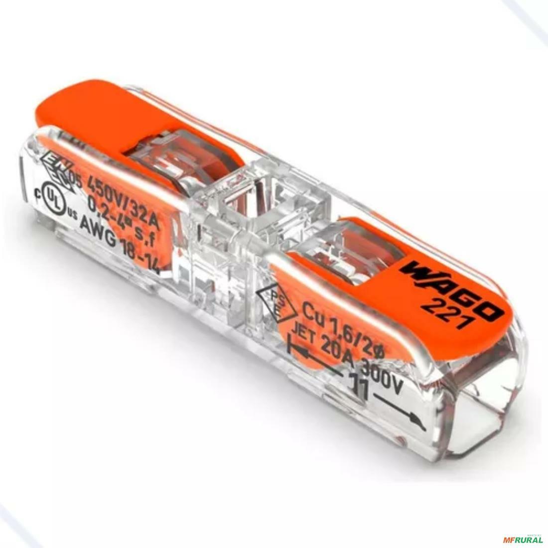 Conector Wago Compacto Emenda em Linha Com Alavanca P/ Cabo 4Mm 817819