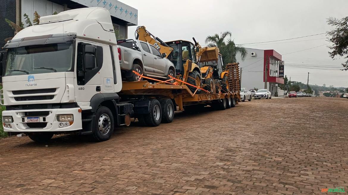 Conjunto Caminhão Iveco 420 E Carreta Prancha 3 Eixos em Vera 864411